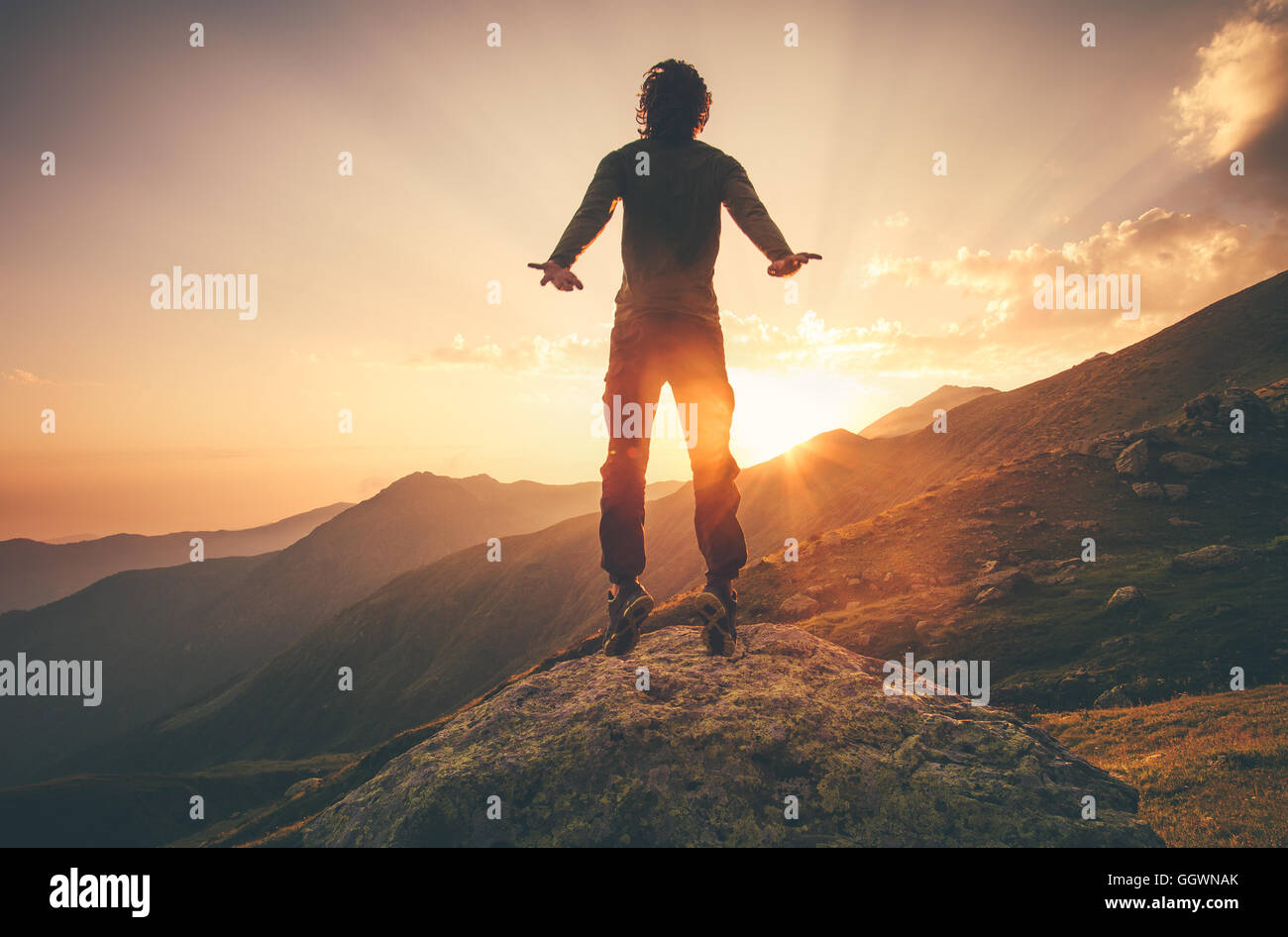 Young man flying levitation jumping hi-res stock photography and images ...