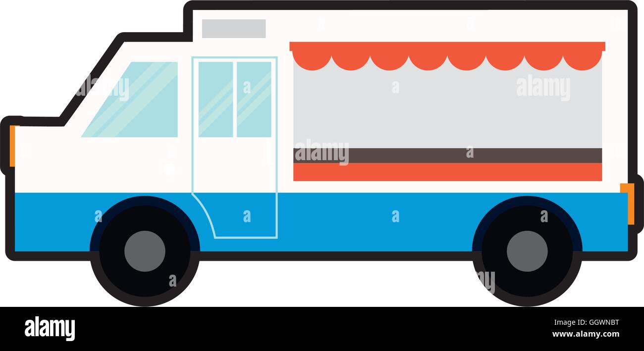truck food transportation delivery icon. Vector graphic Stock Vector ...