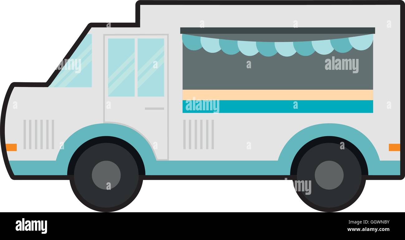 truck food transportation delivery icon. Vector graphic Stock Vector ...