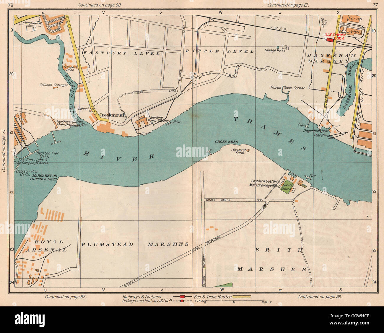 E LONDON. Creekmouth Plumstead/Dagenham/Erith Marshes Dagenham Dock ...