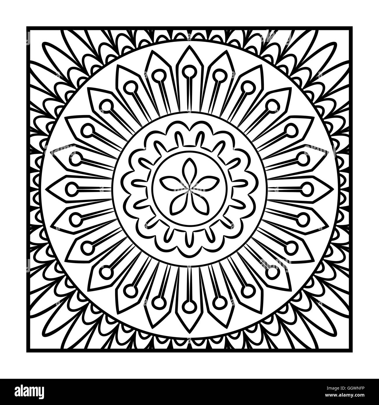 Heart frame coloring page Cut Out Stock Images & Pictures - Alamy