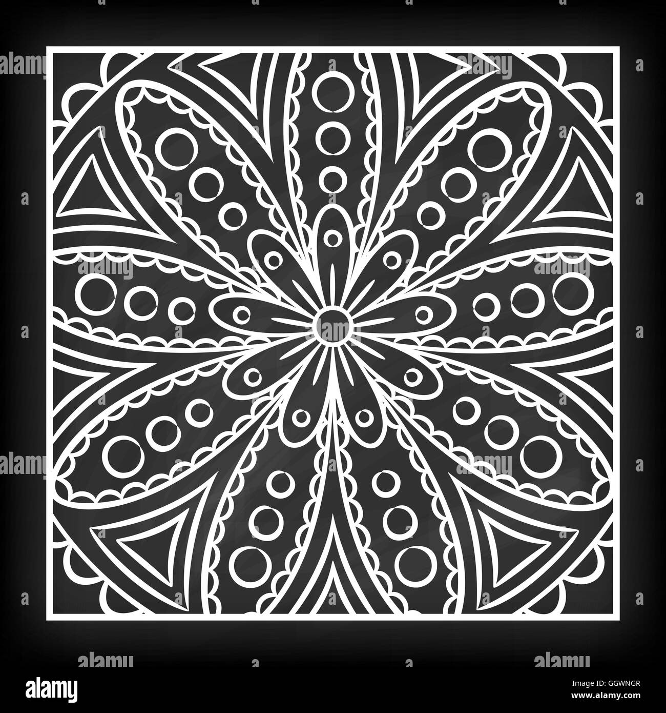 Doodle Mandala Flower Stock Vector Image & Art - Alamy