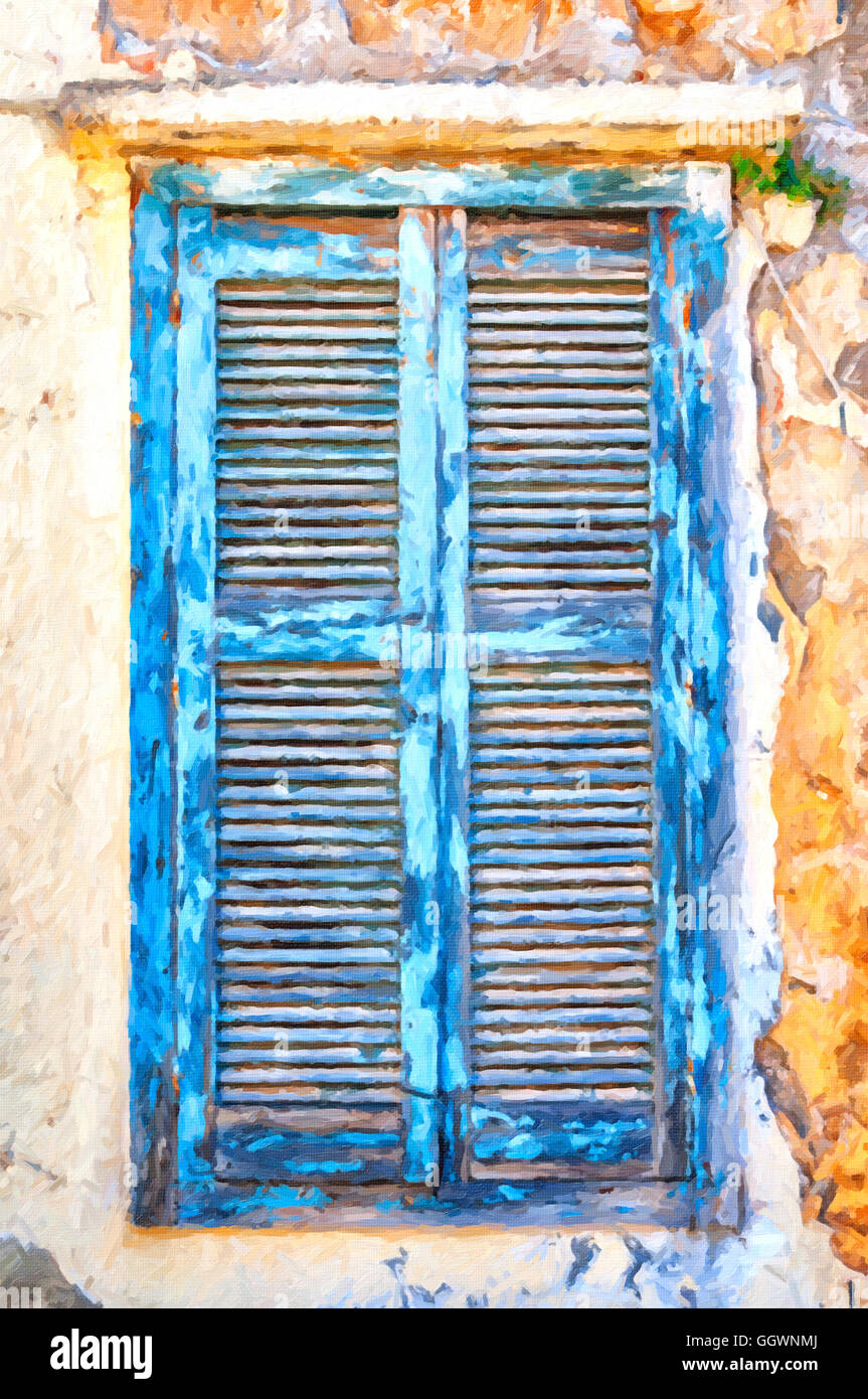 Traditional greek style window hi-res stock photography and images - Alamy