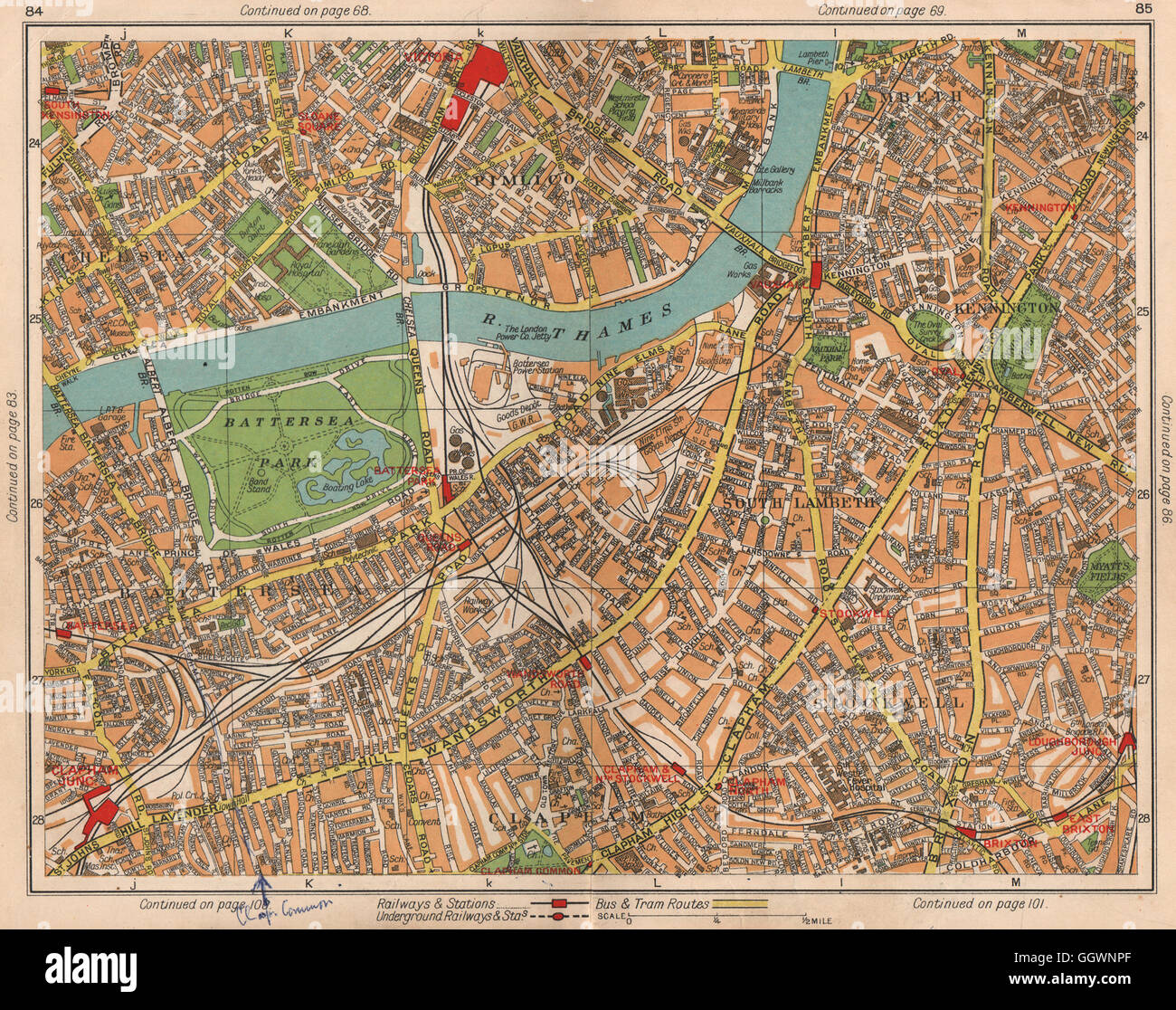 Map of clapham london hi-res stock photography and images - Alamy