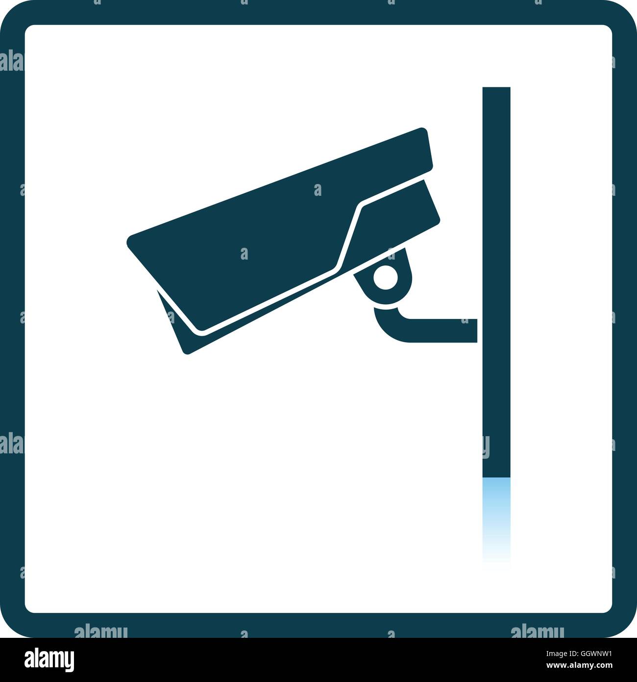 Security camera icon. Shadow reflection design. Vector illustration ...