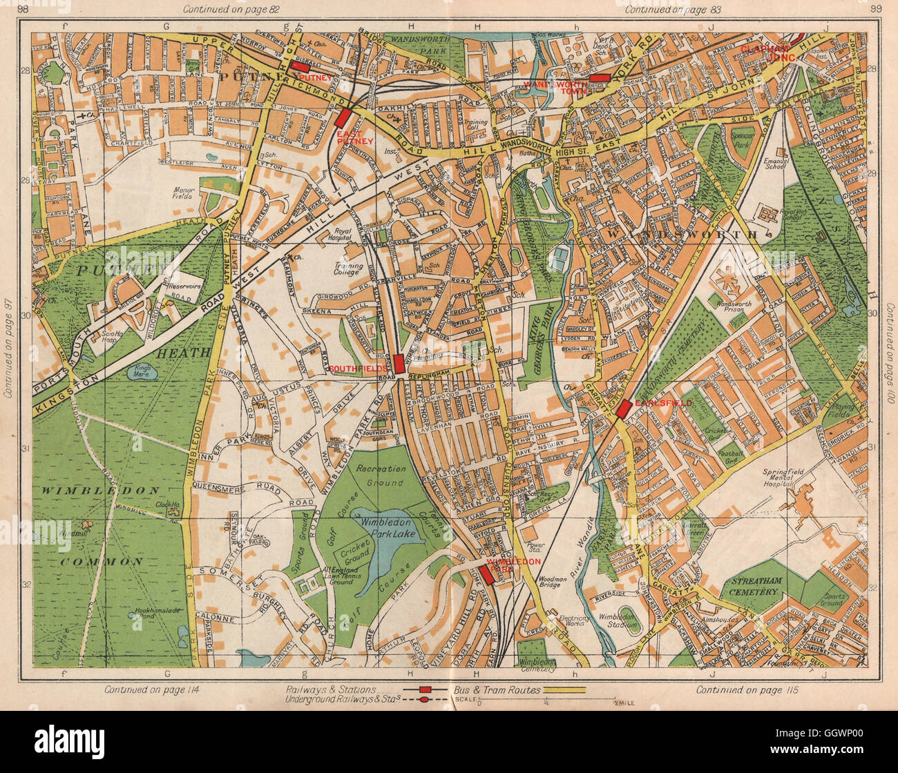 Map of putney hi-res stock photography and images - Alamy
