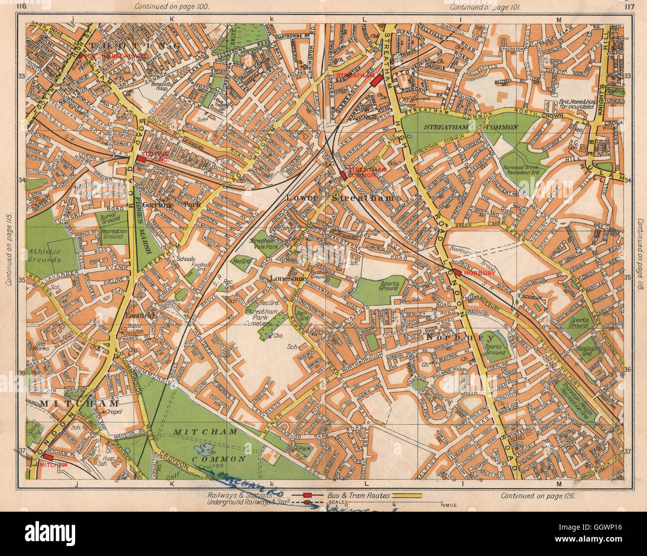 S LONDON. Mitcham Tooting Streatham West Norwood Norbury Eastfields ...