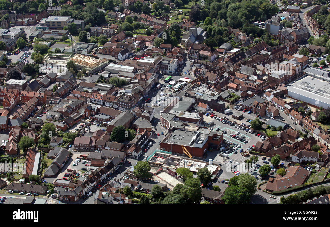 aerial view of Wantage town centre, Oxfordshire, UK Stock Photo - Alamy