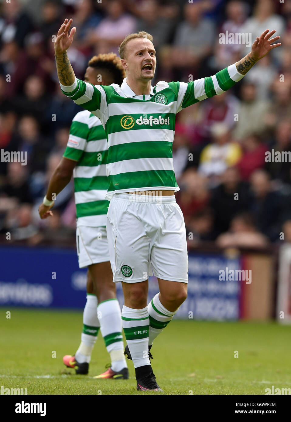 CelticÃ•s Leigh Griffiths celebrates after teammate Scott Sinclair ...