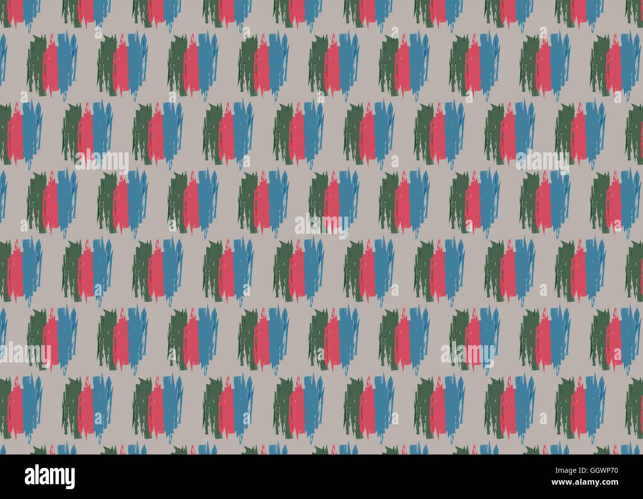 Seamless pattern in autumn colors is composed of three lines of ...