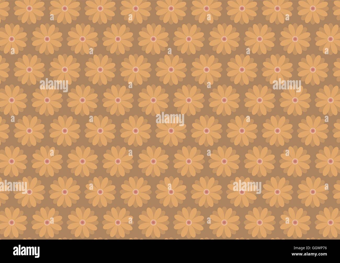 Autumn floral pattern in ochre and dark yellow color shades. Ochre ...