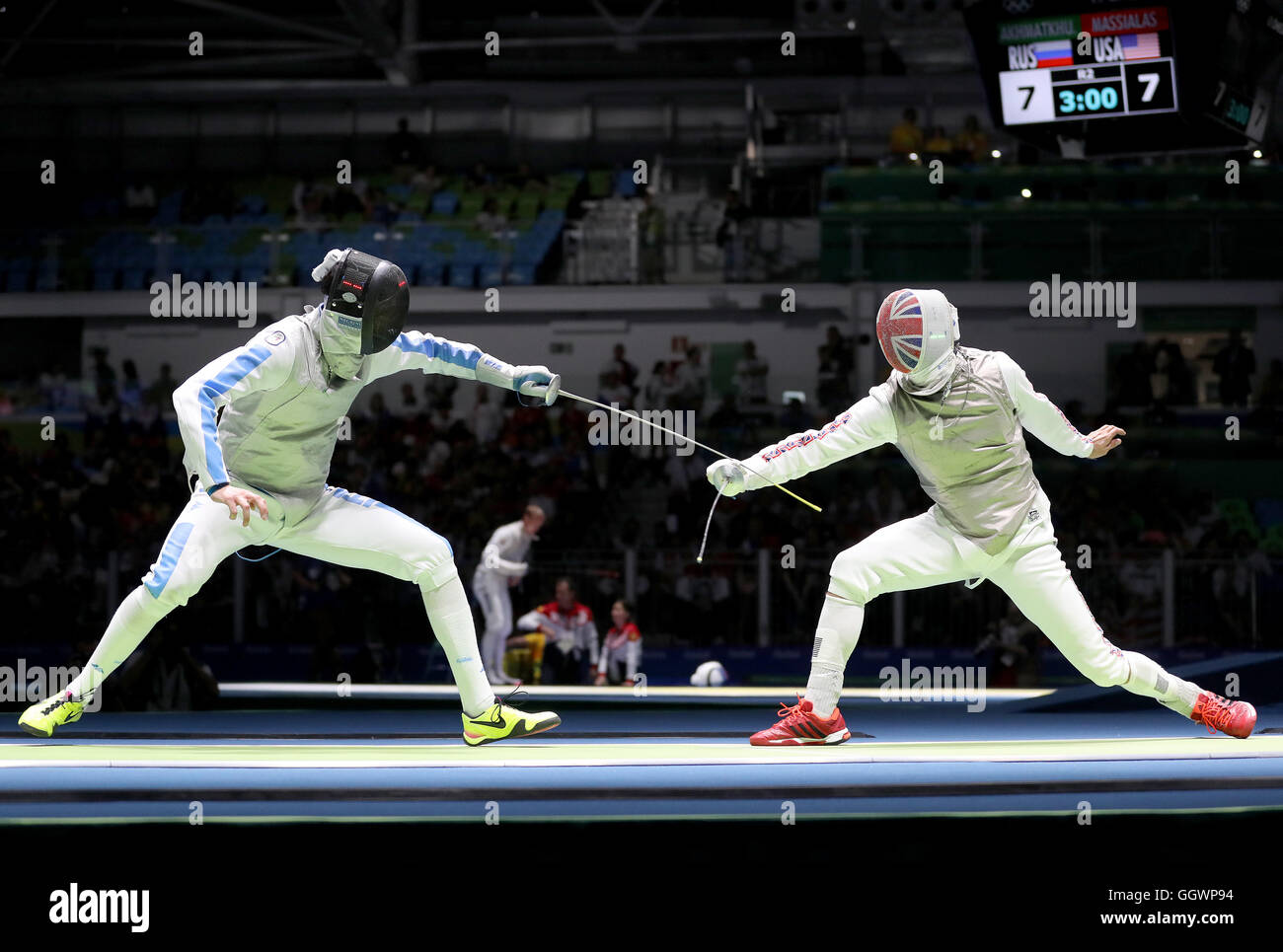 Great Britain's Richard Kruse (right) and Italy's Andrea Cassara in ...