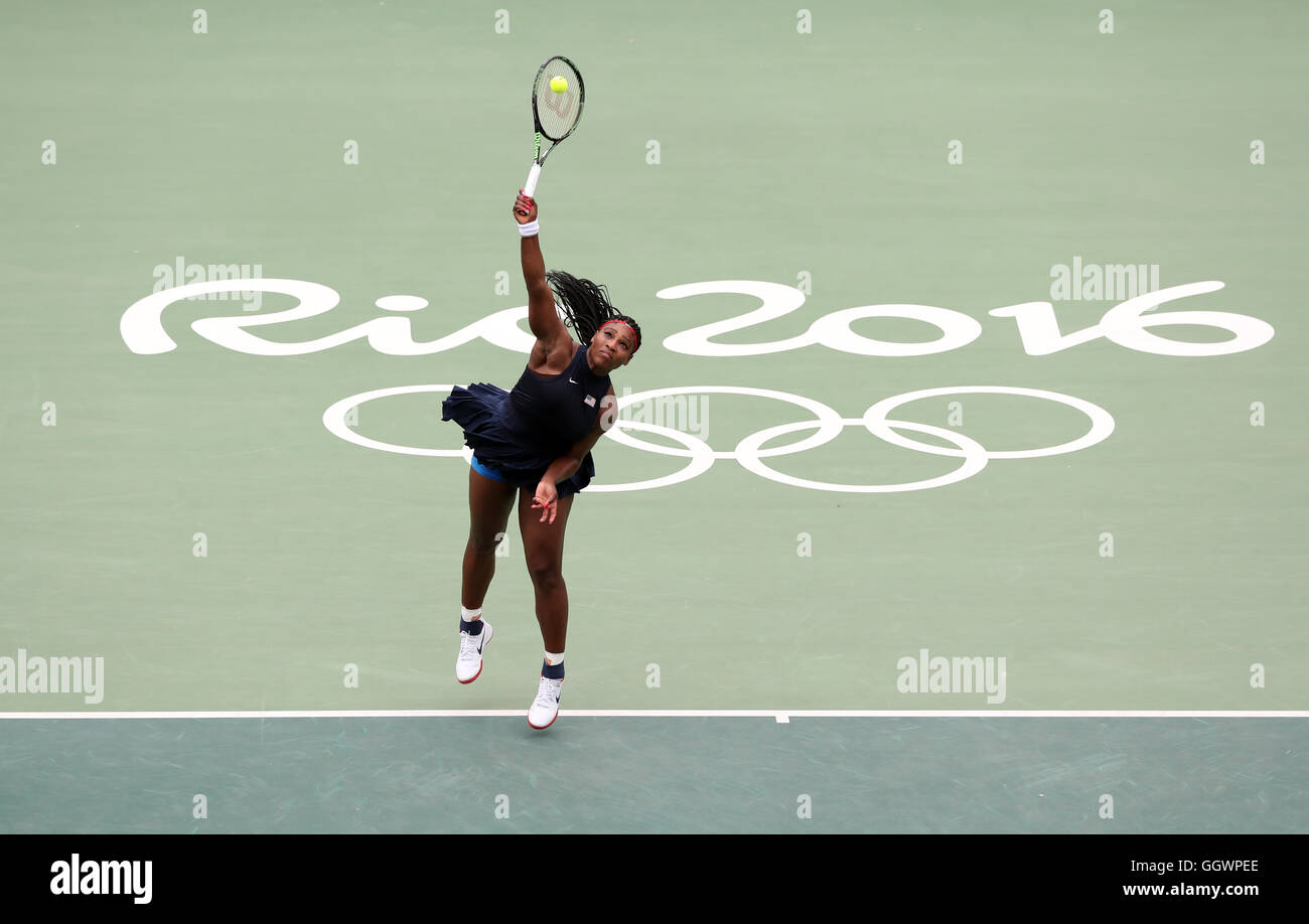 Serena Williams in action against Daria Gavrilova during the women's ...