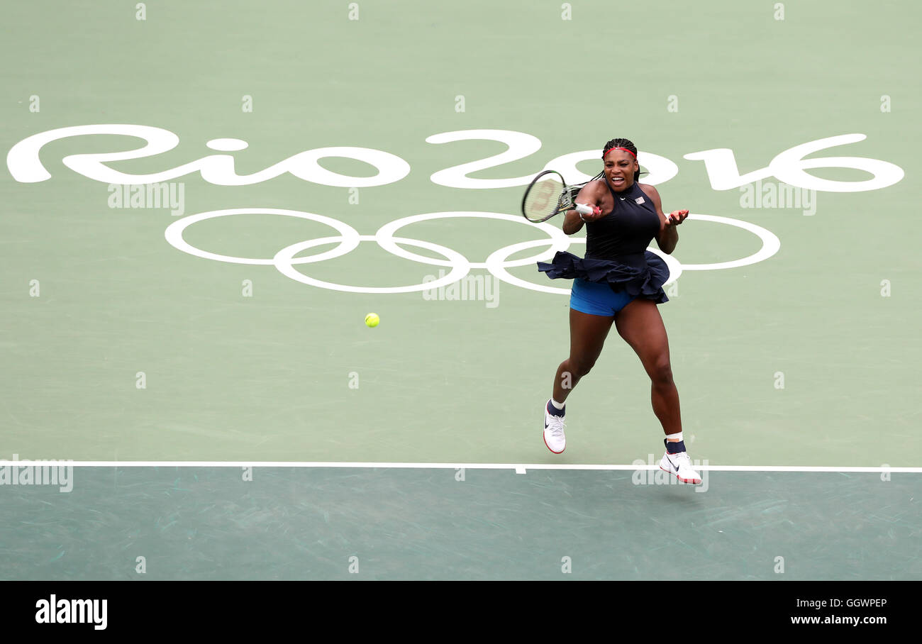 Serena Williams in action against Daria Gavrilova during the women's ...