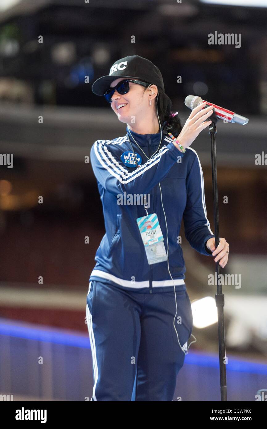 Singer Katy Perry during a sound check before the start of the final ...