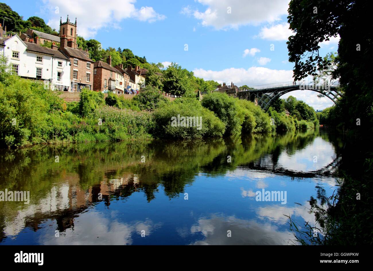 Ironbridge gorge is a historically picturesque location along the river ...