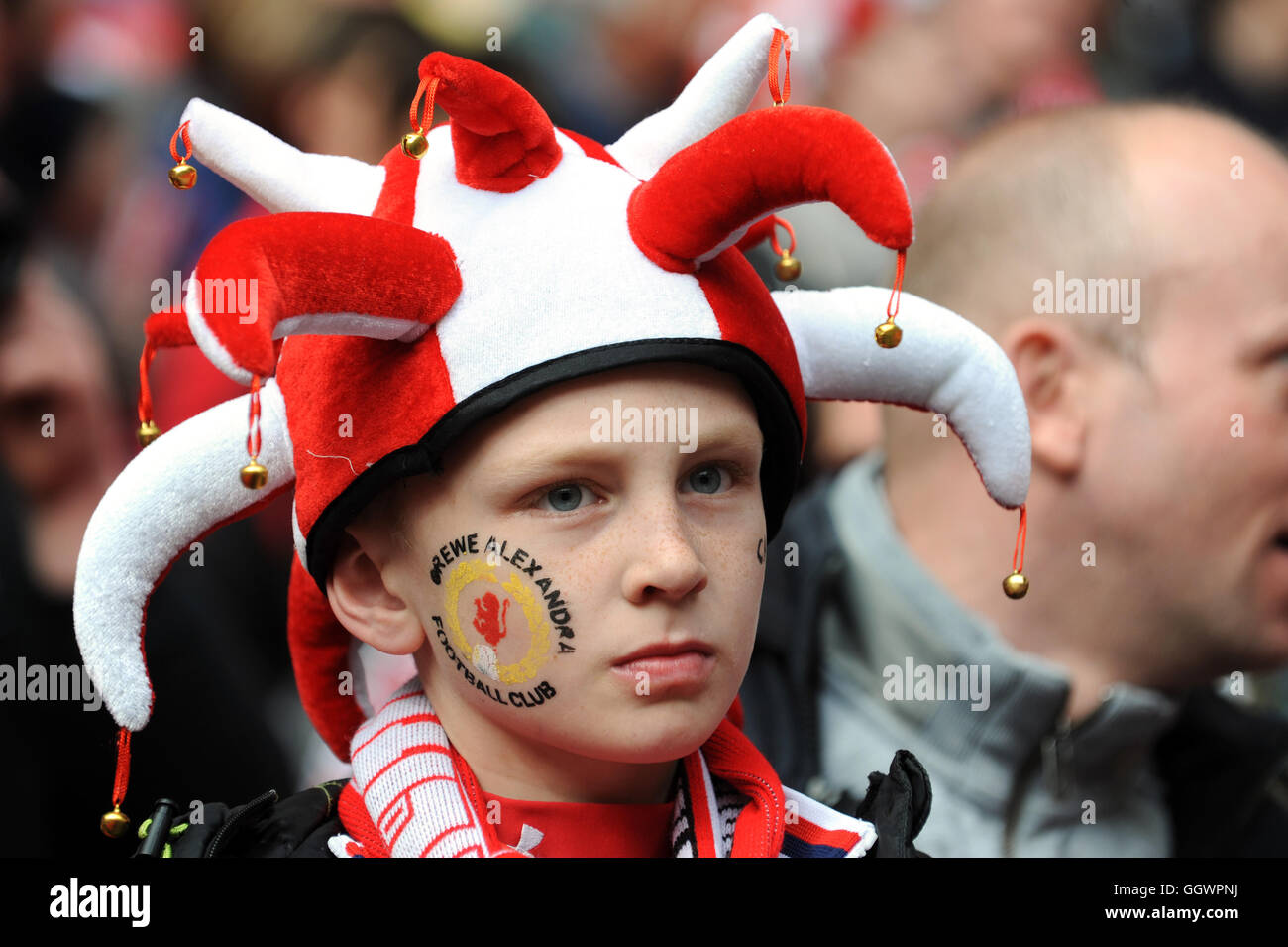 Young Crewe Alexandra football supporter fan Stock Photo - Alamy