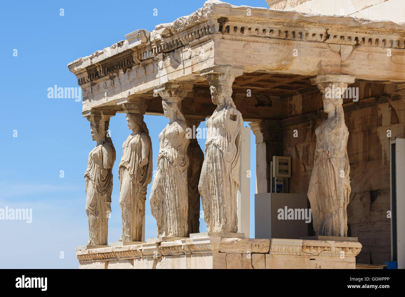 Caryatids at Porch of the Erechtheion, Acropolis Stock Photo - Alamy