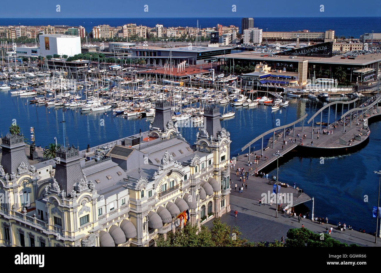 Port de barcelona spain building hi-res stock photography and images ...