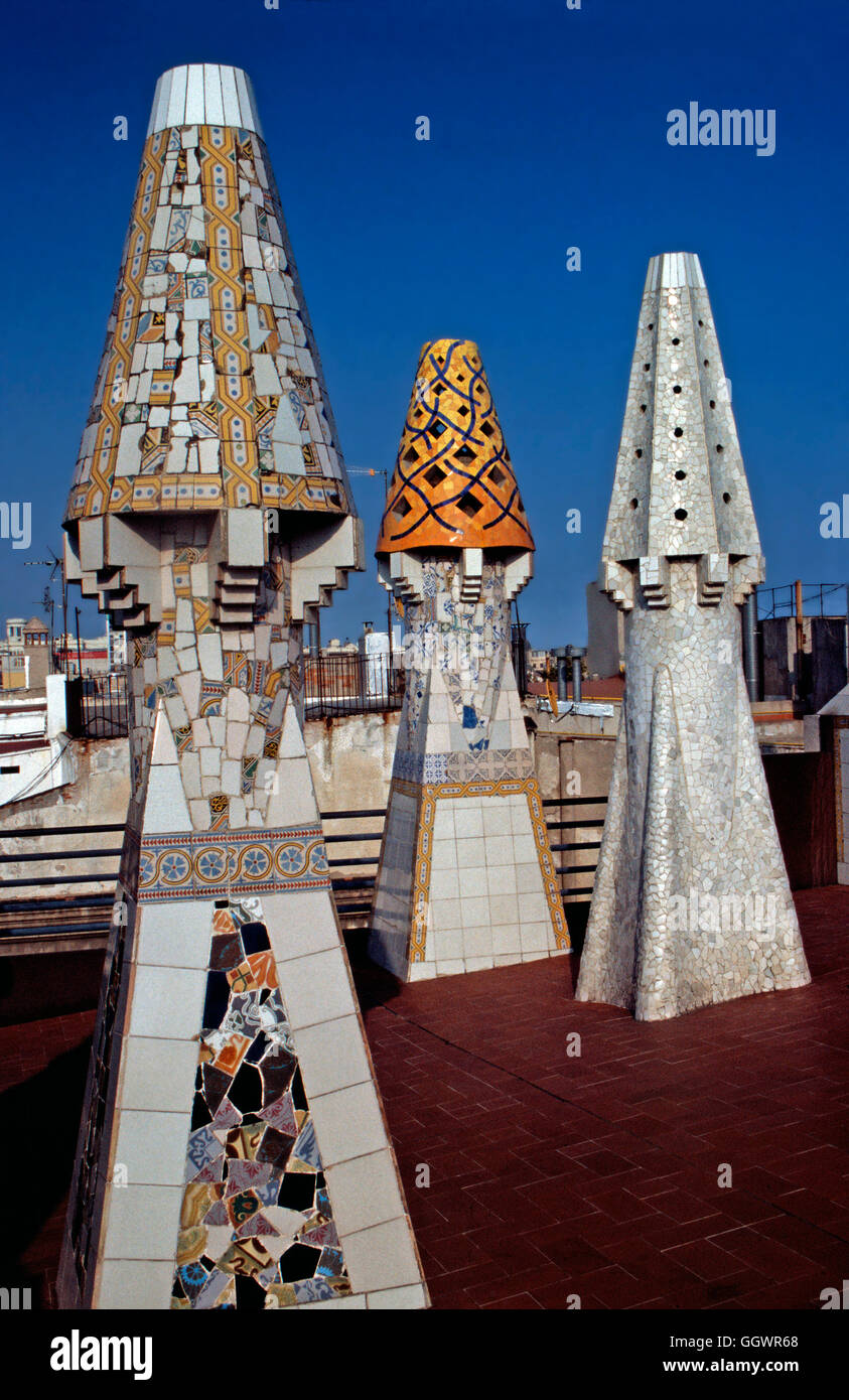 Gaudi chimneys hi-res stock photography and images - Alamy
