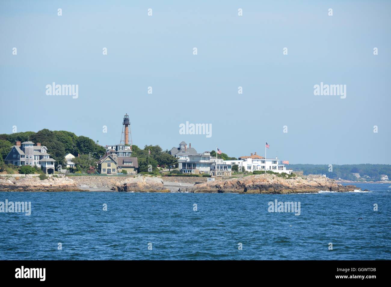 Marblehead Light on Marblehead Neck on the North Shore of Boston ...
