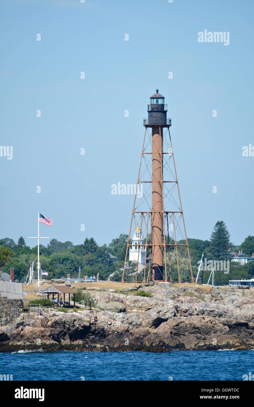 Marblehead Light on Marblehead Neck on the North Shore of Boston ...
