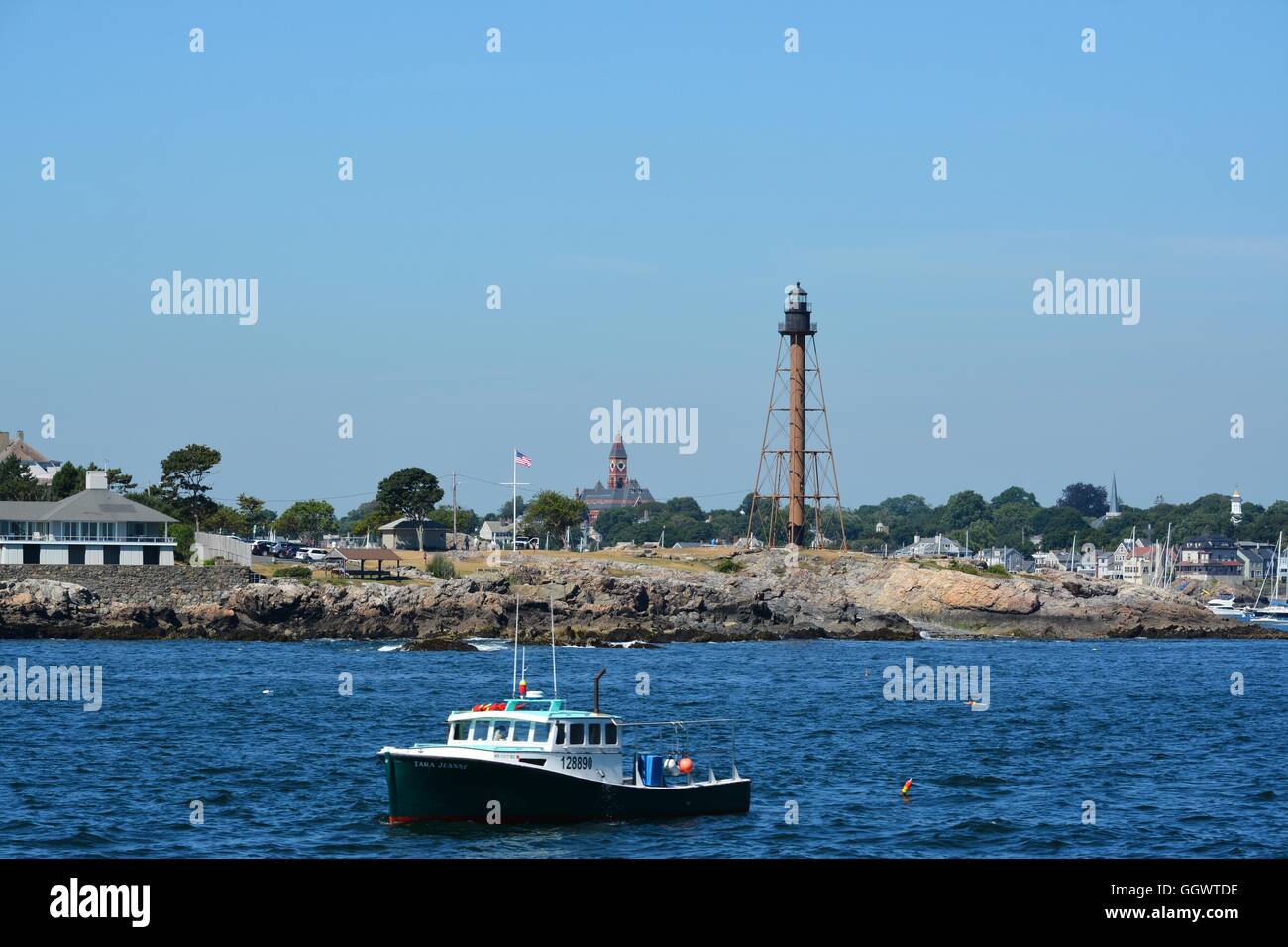 Marblehead Light on Marblehead Neck on the North Shore of Boston ...