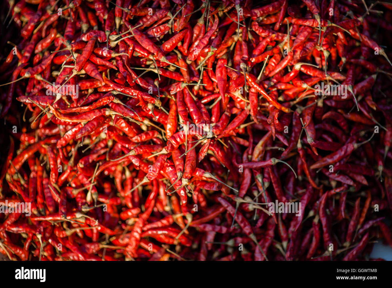 Red chillies market hi-res stock photography and images - Alamy