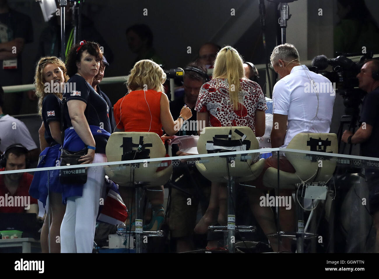 Mark and Caroline Peaty (left) with girlfriend Anna Zair in the BBC ...