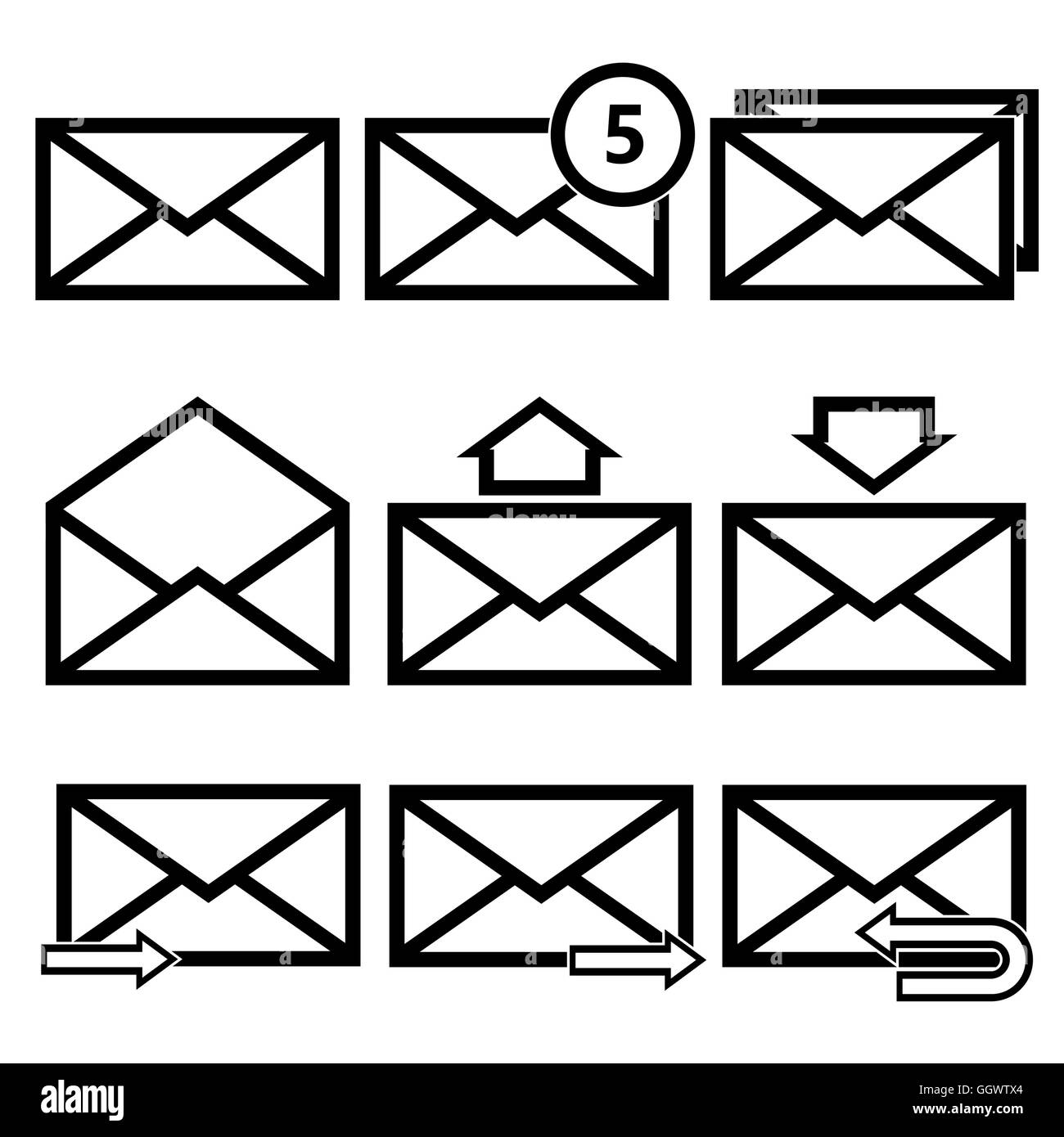 Email symbol letter icon - vector Stock Vector Image & Art - Alamy