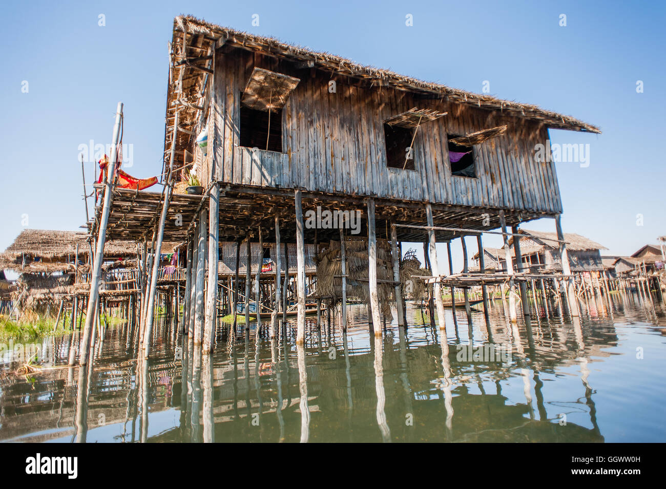 Inle Lake Floating Village Stock Photo - Alamy