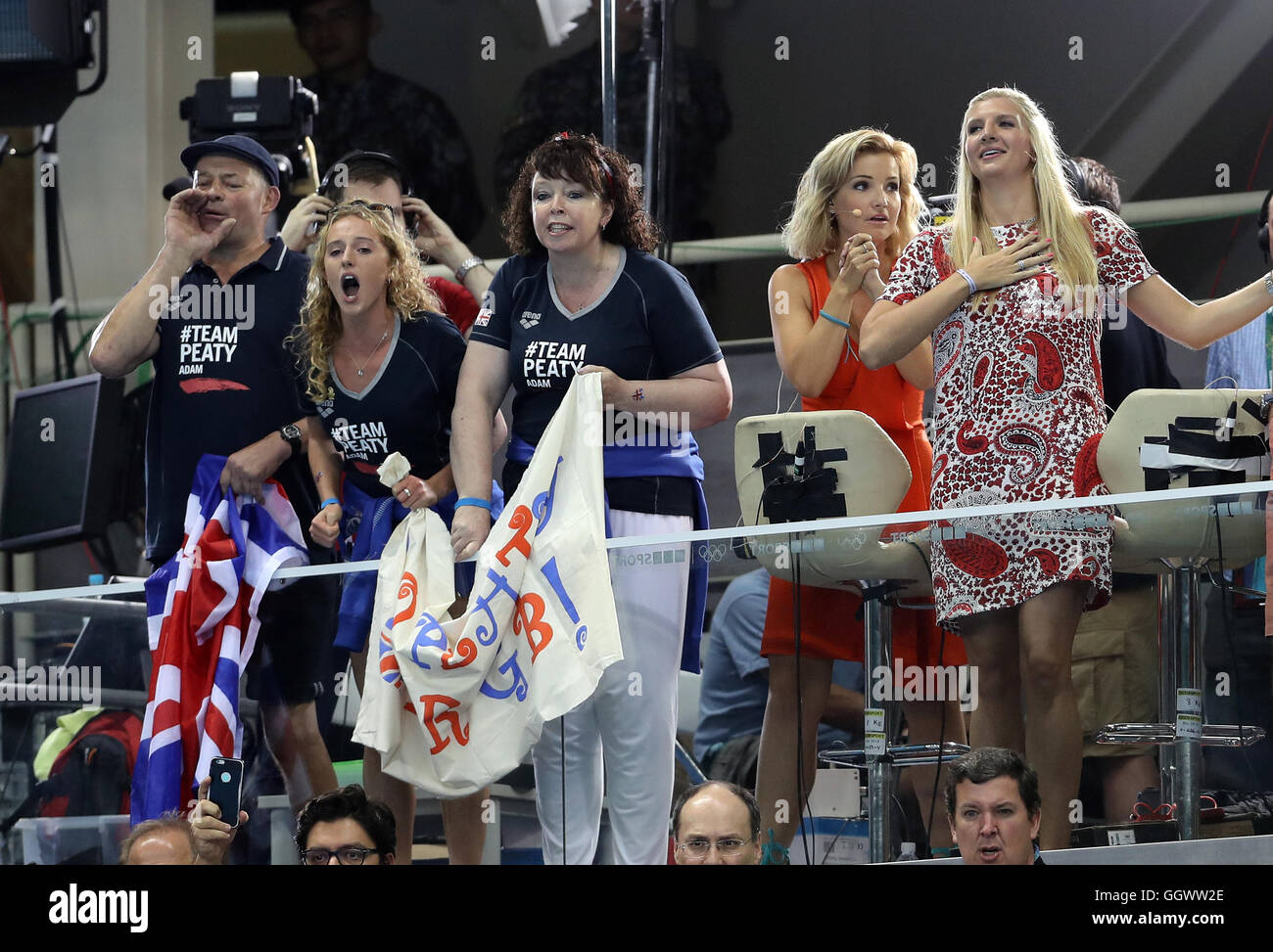 Mark and Caroline Peaty (left) with girlfriend Anna Zair in the BBC ...