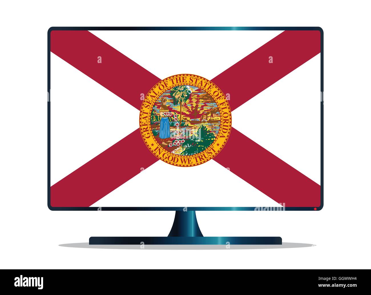 Monitor with a blue screen Stock Vector Images - Alamy