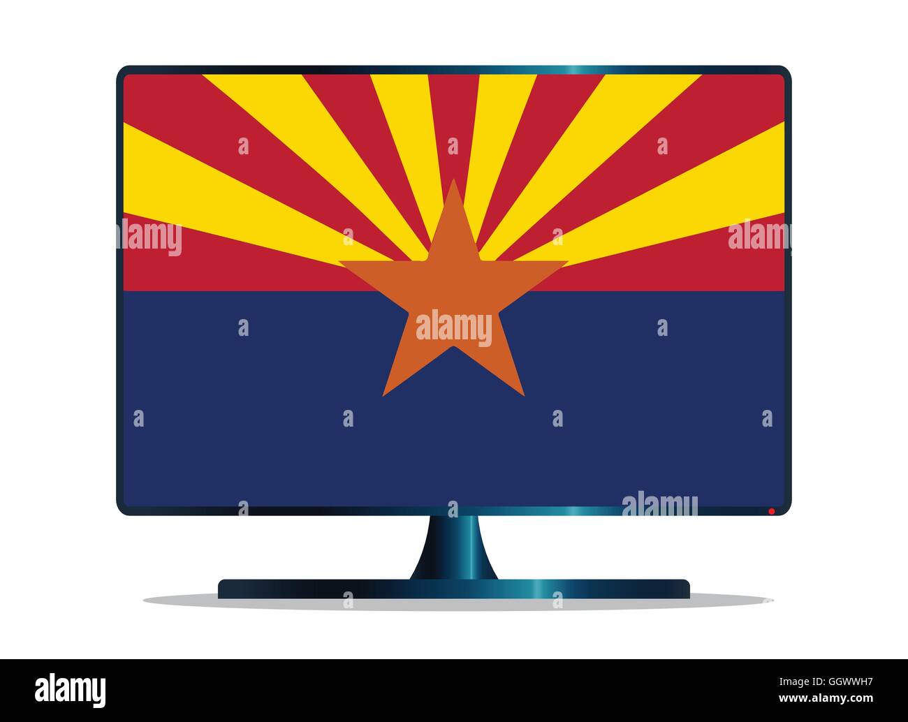 A TV or computer screen with the Arizona state flag Stock Vector Image ...