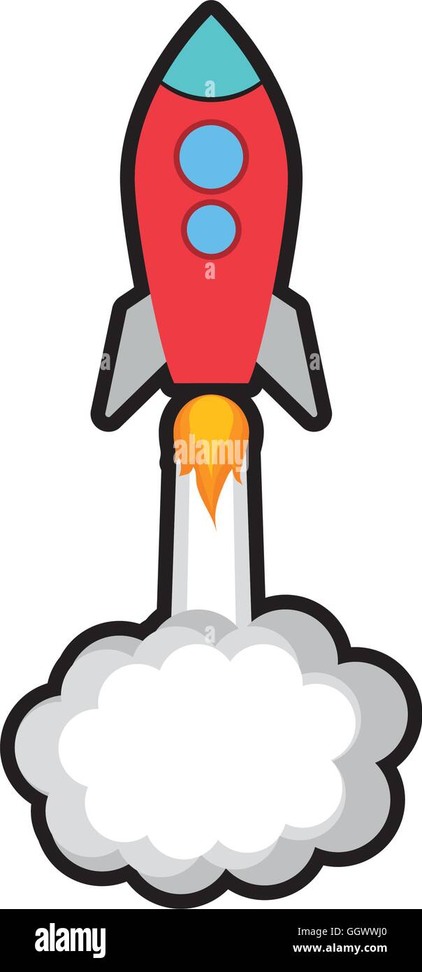 Rocket spaceship science icon. Vector graphic Stock Vector Image & Art ...