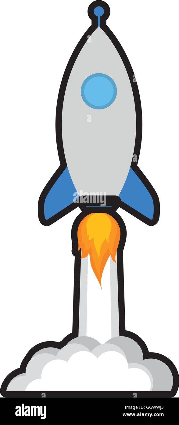 Rocket spaceship science icon. Vector graphic Stock Vector Image & Art ...
