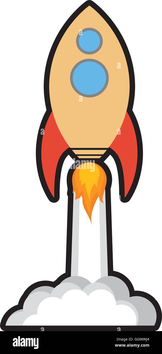 Rocket spaceship science icon. Vector graphic Stock Vector Image & Art ...