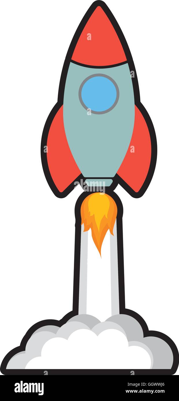 Rocket spaceship science icon. Vector graphic Stock Vector Image & Art ...