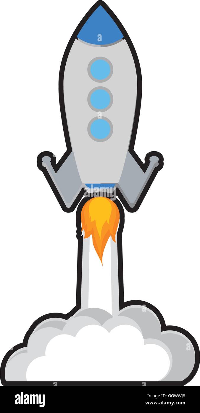 Rocket spaceship science icon. Vector graphic Stock Vector Image & Art ...