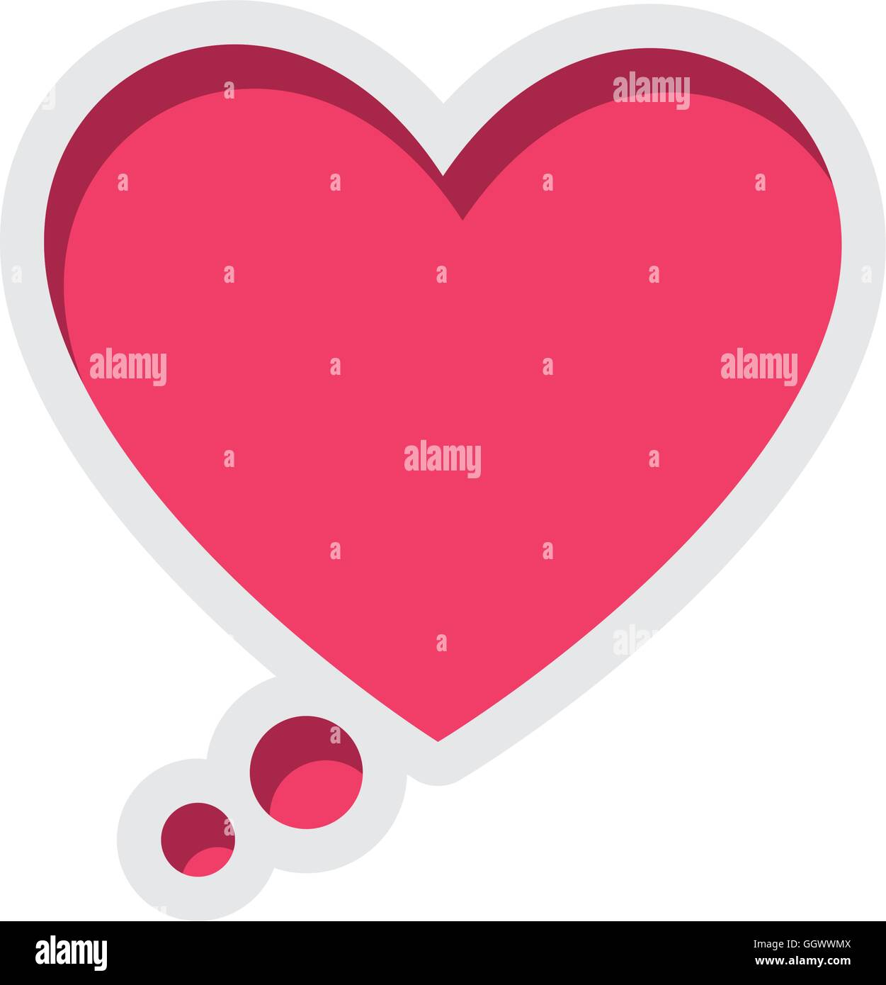 bubble heart message communication icon. Vector graphic Stock Vector ...