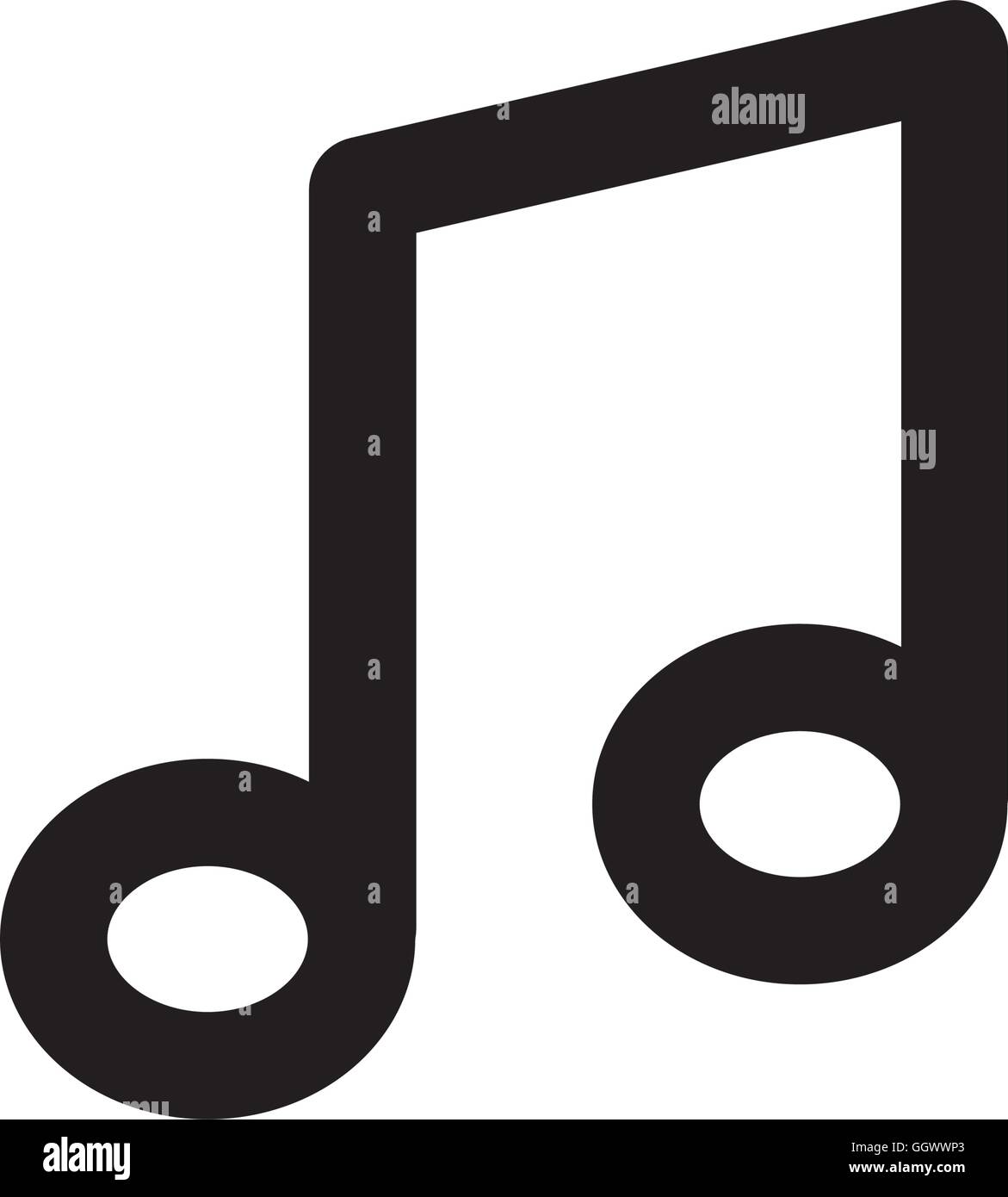 music note melody sound icon. Vector graphic Stock Vector Image & Art ...