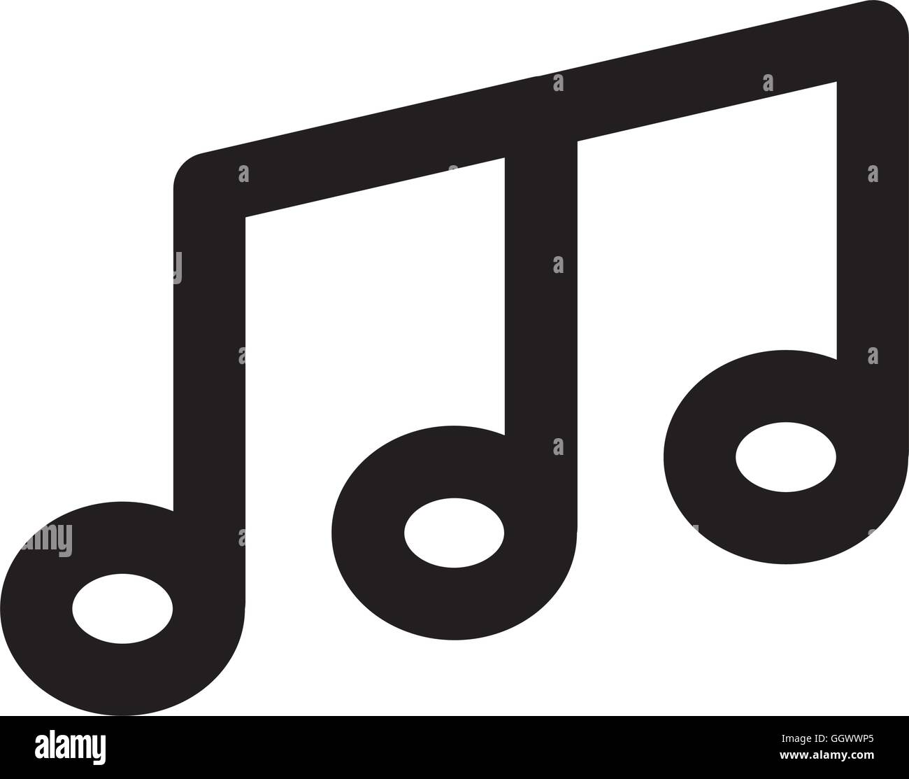 music note melody sound icon. Vector graphic Stock Vector Image & Art ...