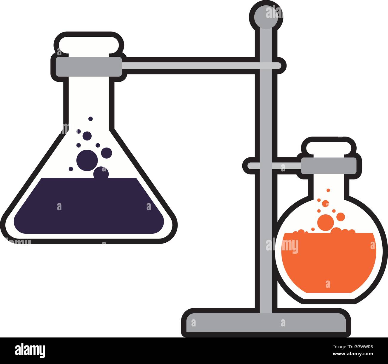 flask laboratory science icon. Vector graphic Stock Vector Image & Art ...