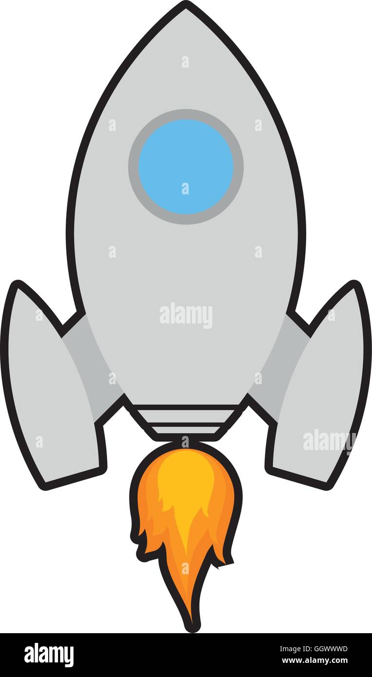Rocket spaceship science icon. Vector graphic Stock Vector Image & Art ...