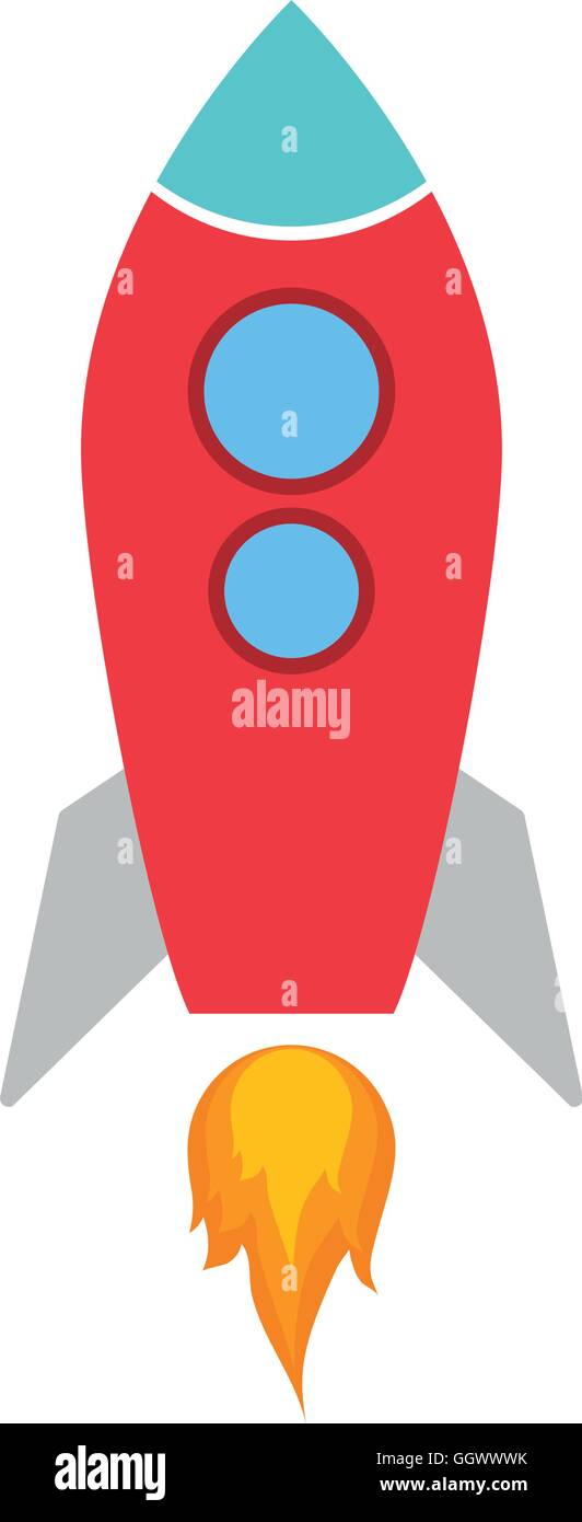 Rocket spaceship science icon. Vector graphic Stock Vector Image & Art ...