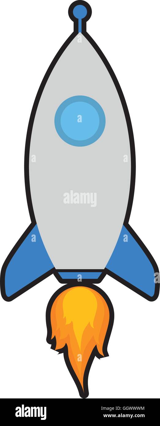 Rocket spaceship science icon. Vector graphic Stock Vector Image & Art ...