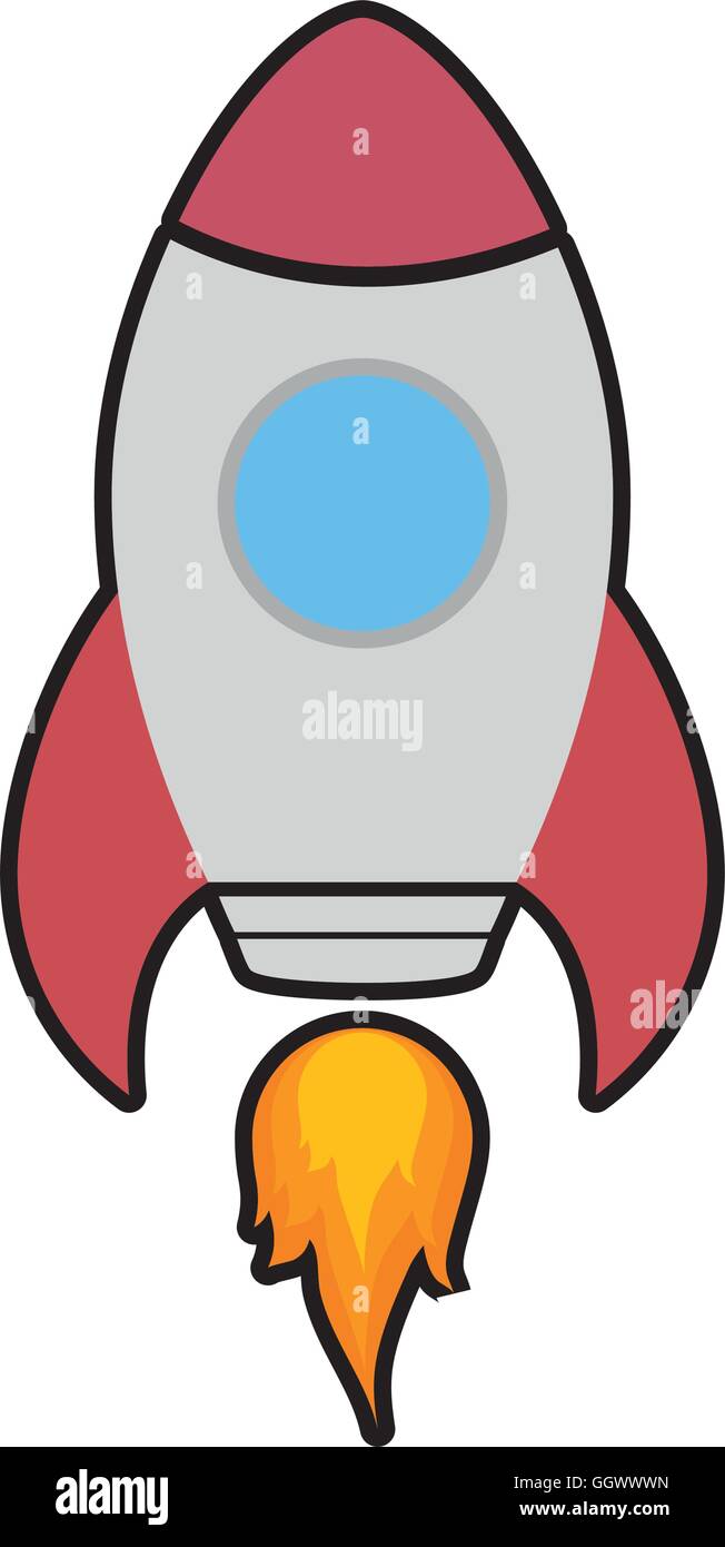 Rocket spaceship science icon. Vector graphic Stock Vector Image & Art ...