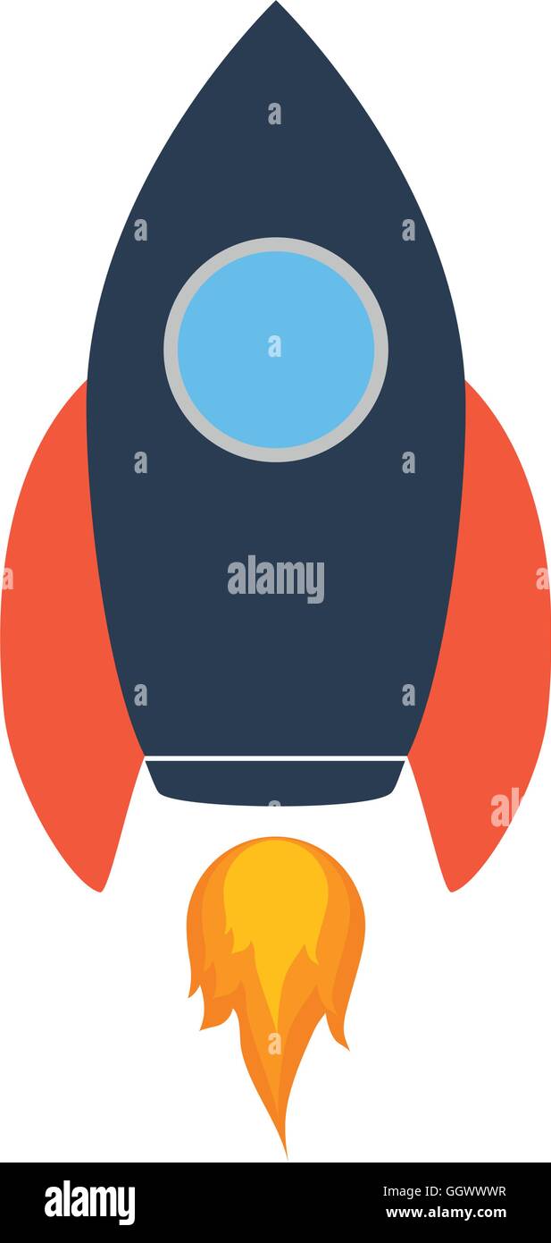 Rocket spaceship science icon. Vector graphic Stock Vector Image & Art ...