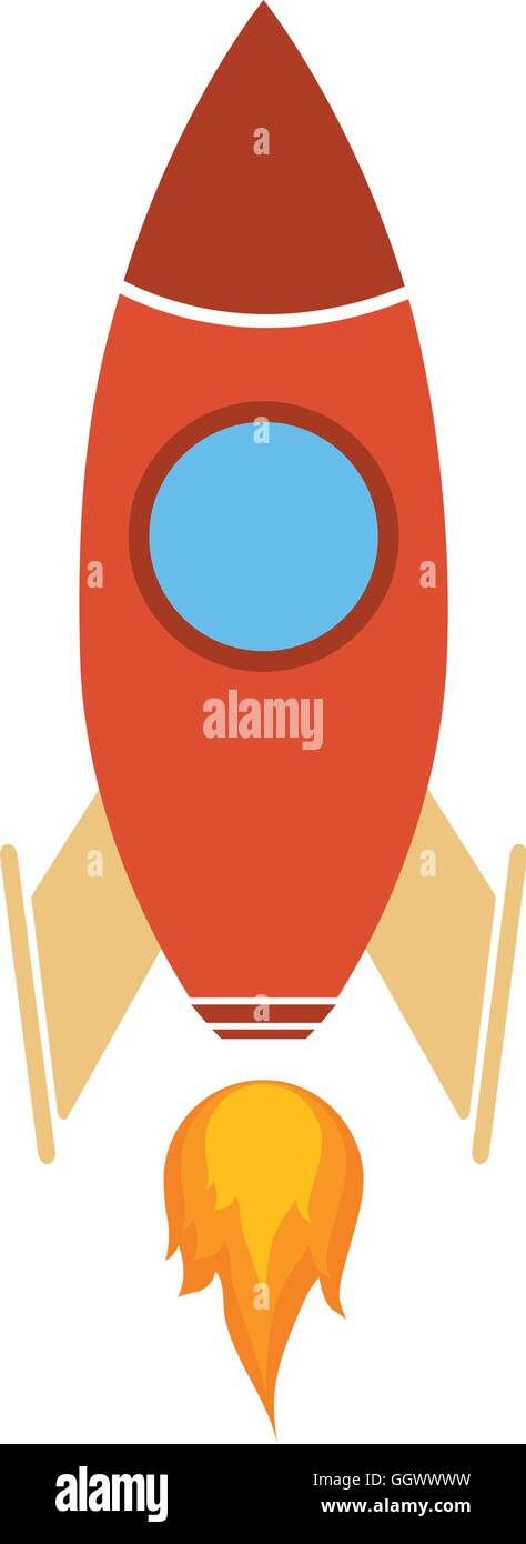 Rocket spaceship science icon. Vector graphic Stock Vector Image & Art ...
