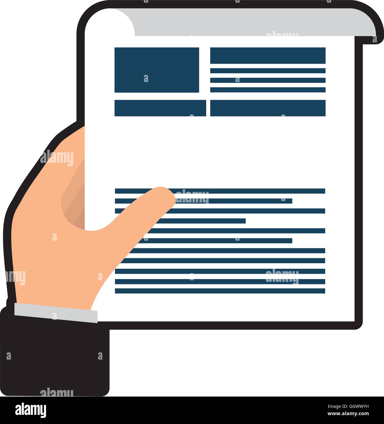 infographic hand document site icon. Vector graphic Stock Vector Image ...